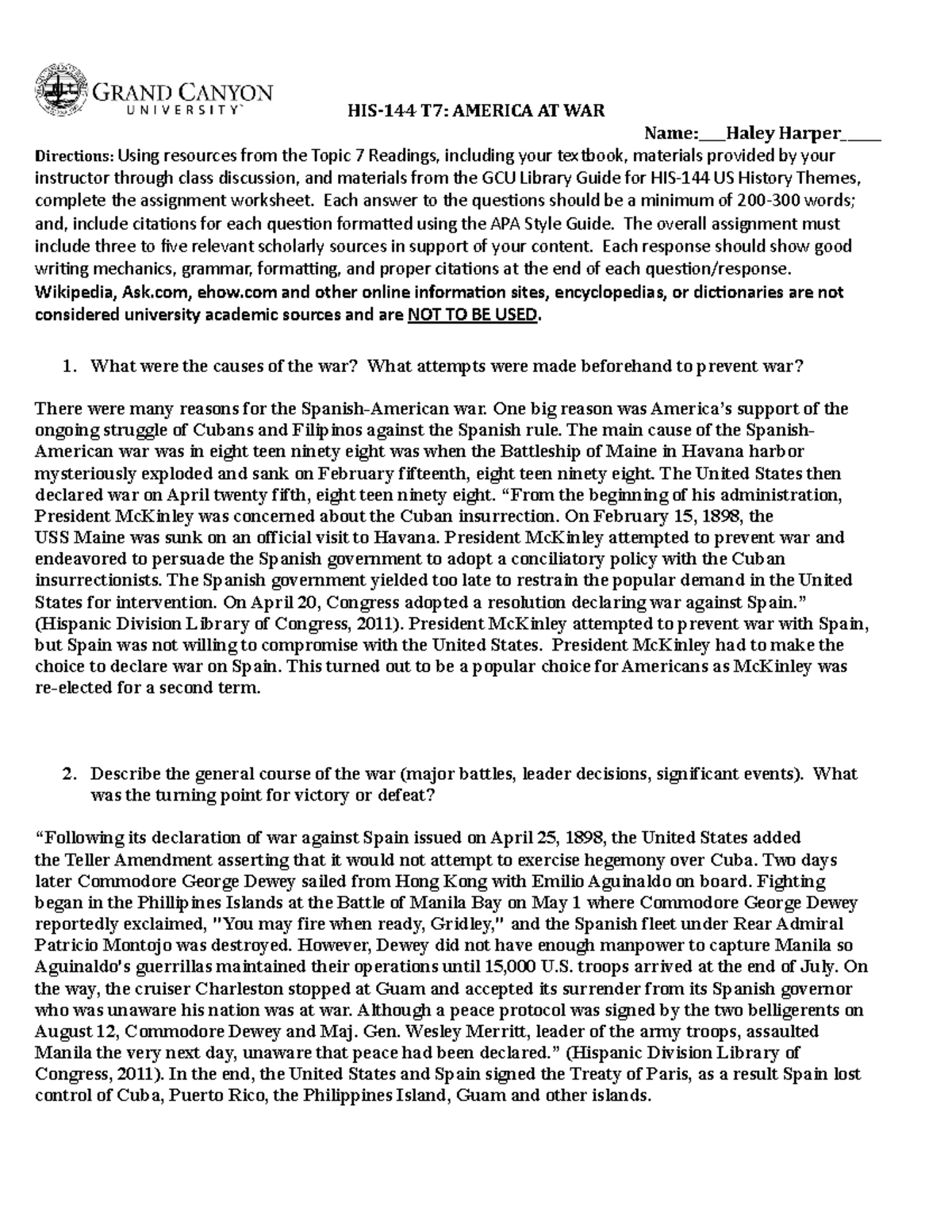 America at war-worksheet in class or homework - HIS-144 T7: AMERICA AT ...