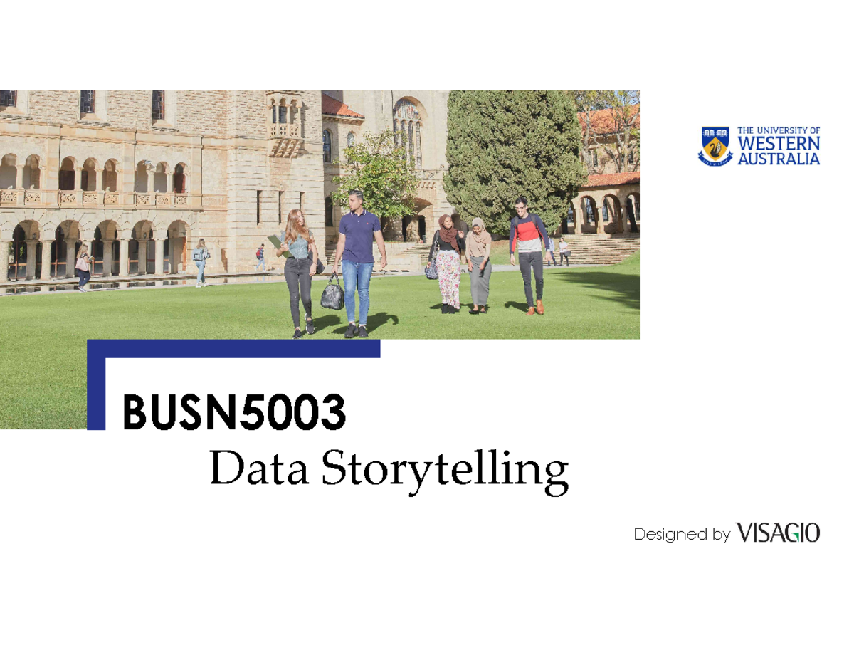 W1 - 1 - Visualisation, Data, Knowledge - Creating value from data - 1 Page - BUSN Data ...