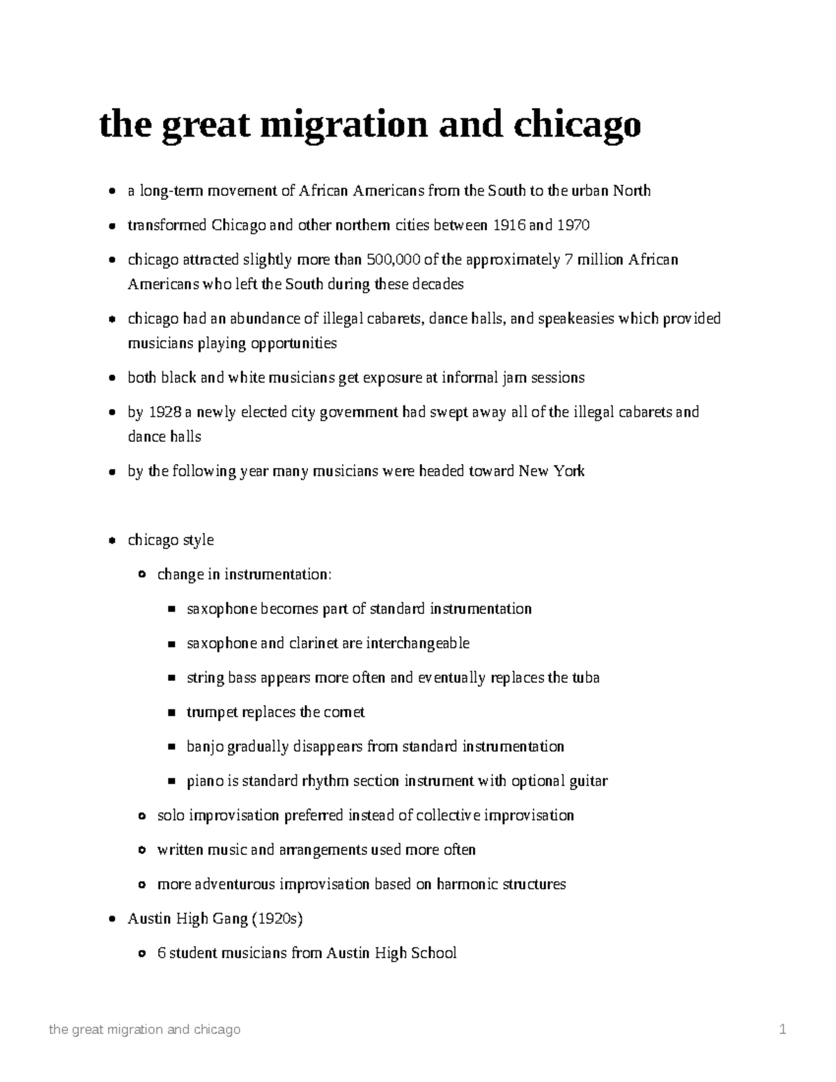 The Great Migration and Chicago - the great migration and chicago a ...