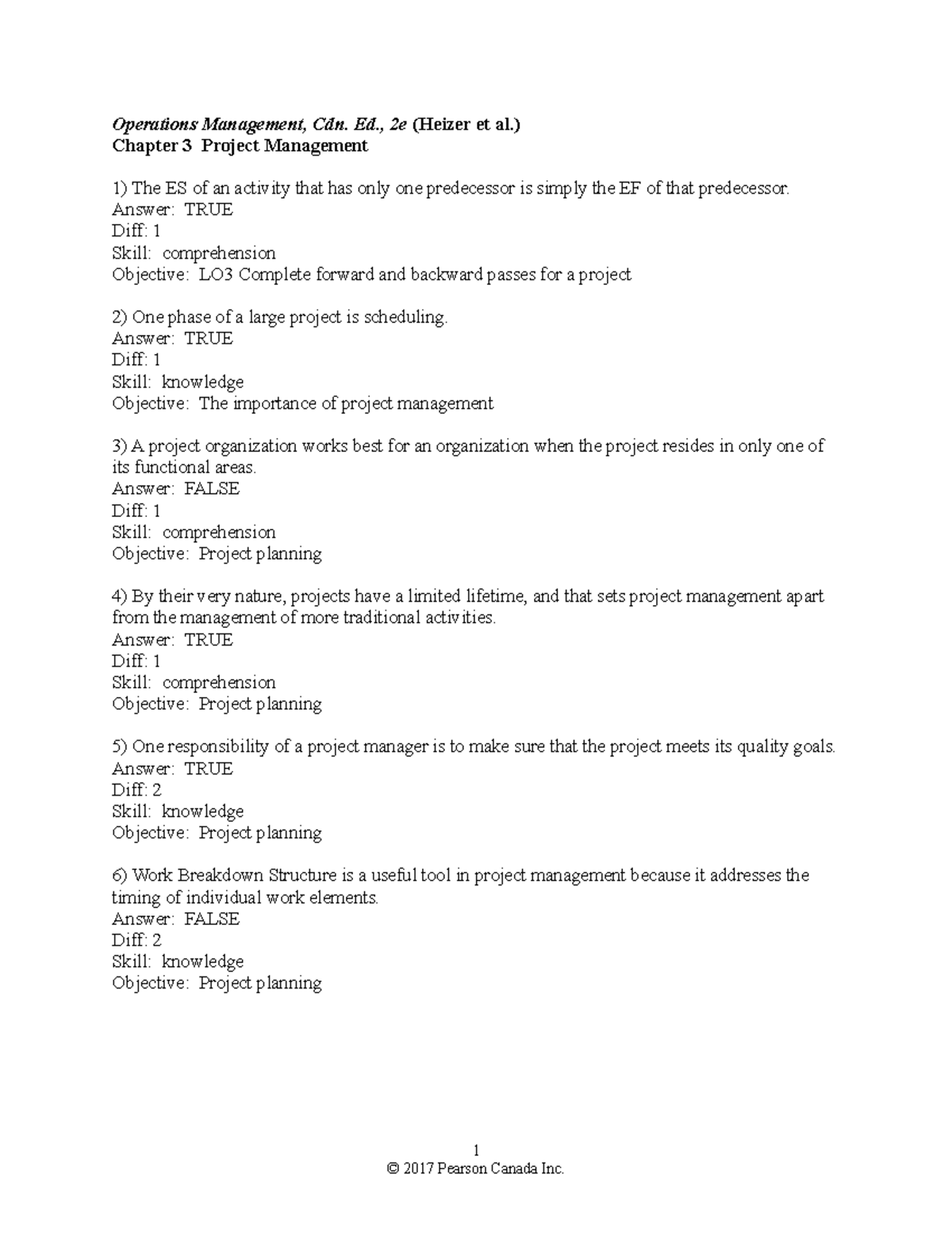 Chapter 3 - Operations Management, Cdn. Ed., 2e (Heizer et al.) Chapter ...