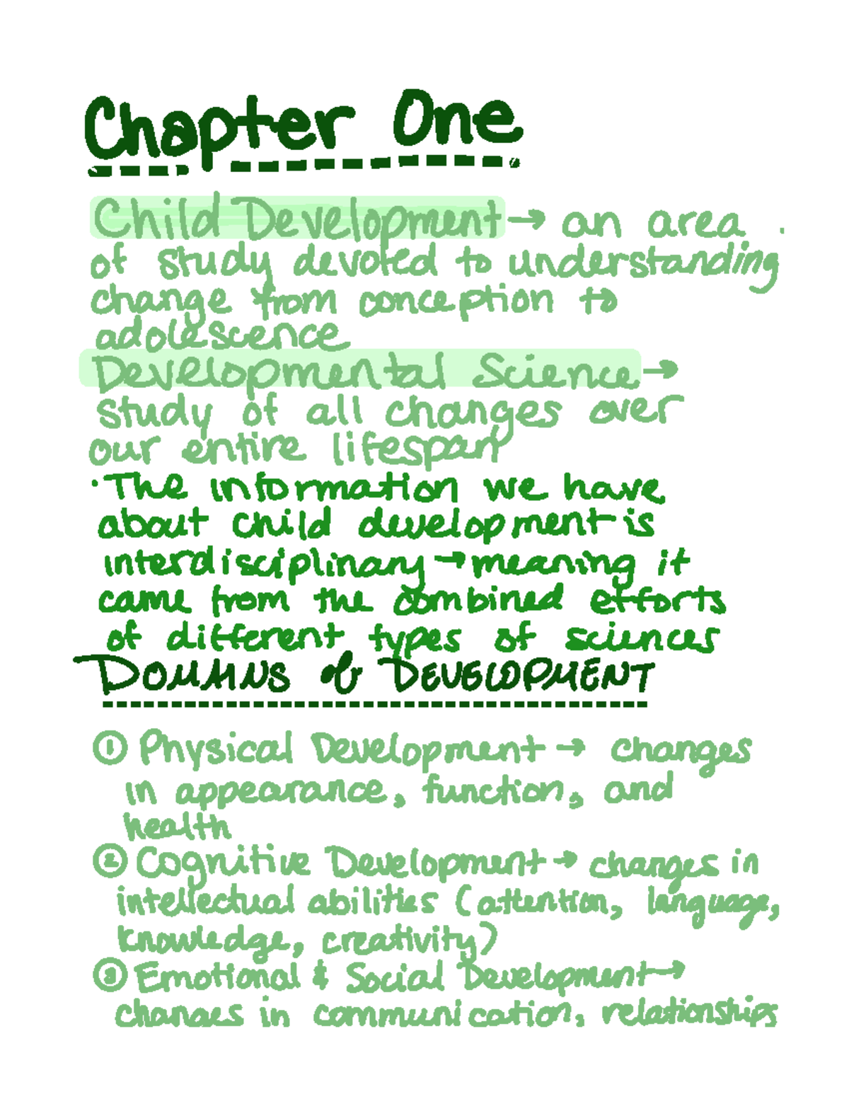 ALL HDFS notes - Instructor: Xin Feng - Chapter One Child Development ...