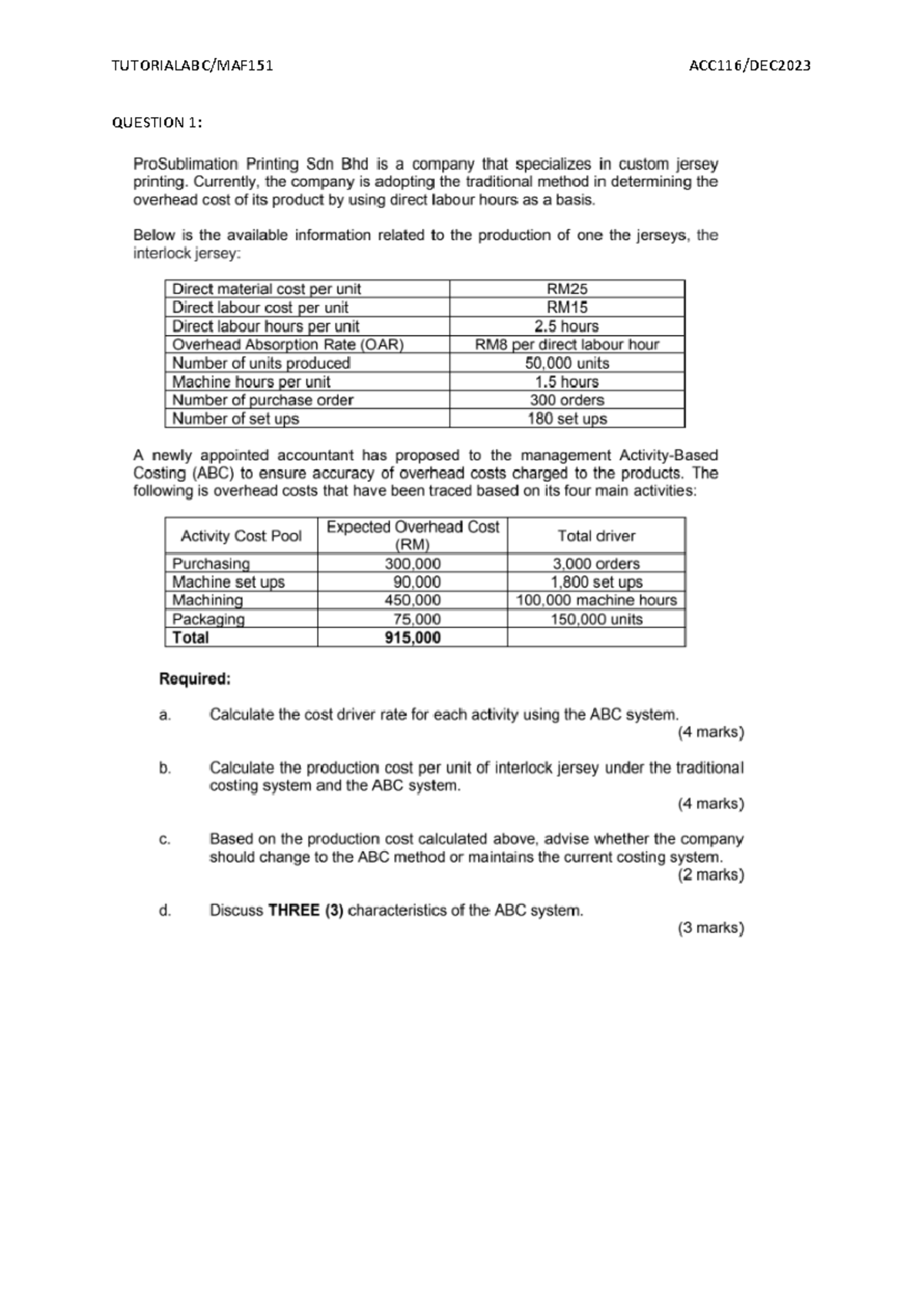 ABC - acc116 - public administration - TUTORIALABC/MAF151 ACC116/DEC ...