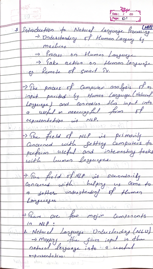 Nlp Syllabus Introduction Knowledge In Speech And Language Processing Ambiguity Models And