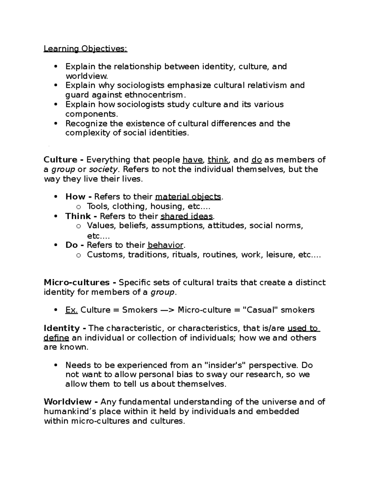 Soc Lect 5 These Are The Notes From Lecture 5 In The Class Introduction To Sociology Soc 7666