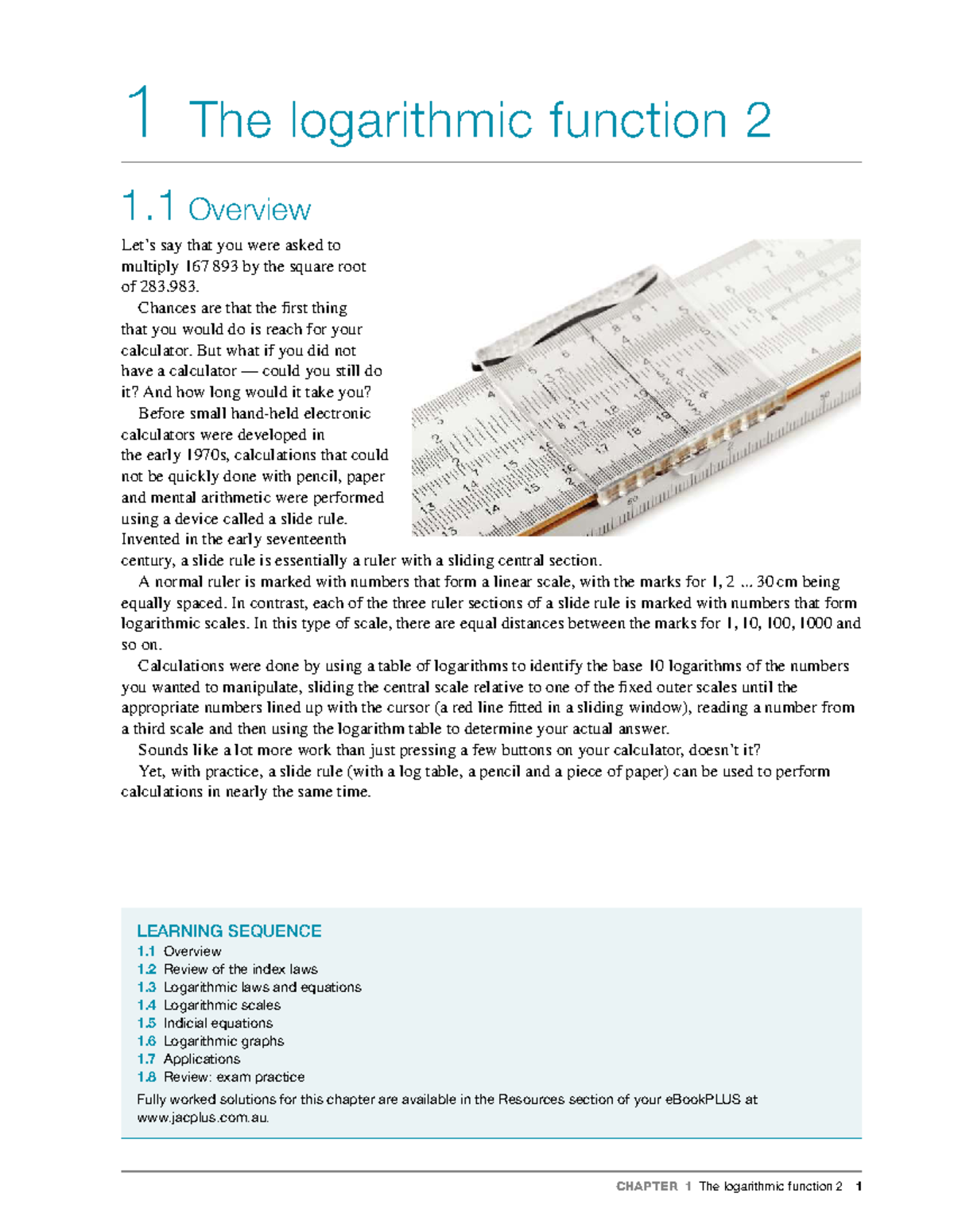 C01The Logarithmic Function 2 - 1 The logarithmic function 2 1 Overview ...