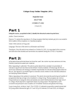 Project 1 Process assignment - Student Name: Marion Sabandal Student No. 301328510 Project 1 ...