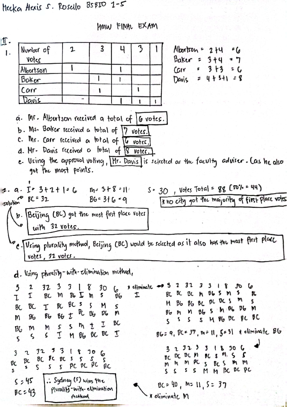 MMW Finals, Rosello Bsbio 1-5 - Mathematics in the Modern World - Studocu