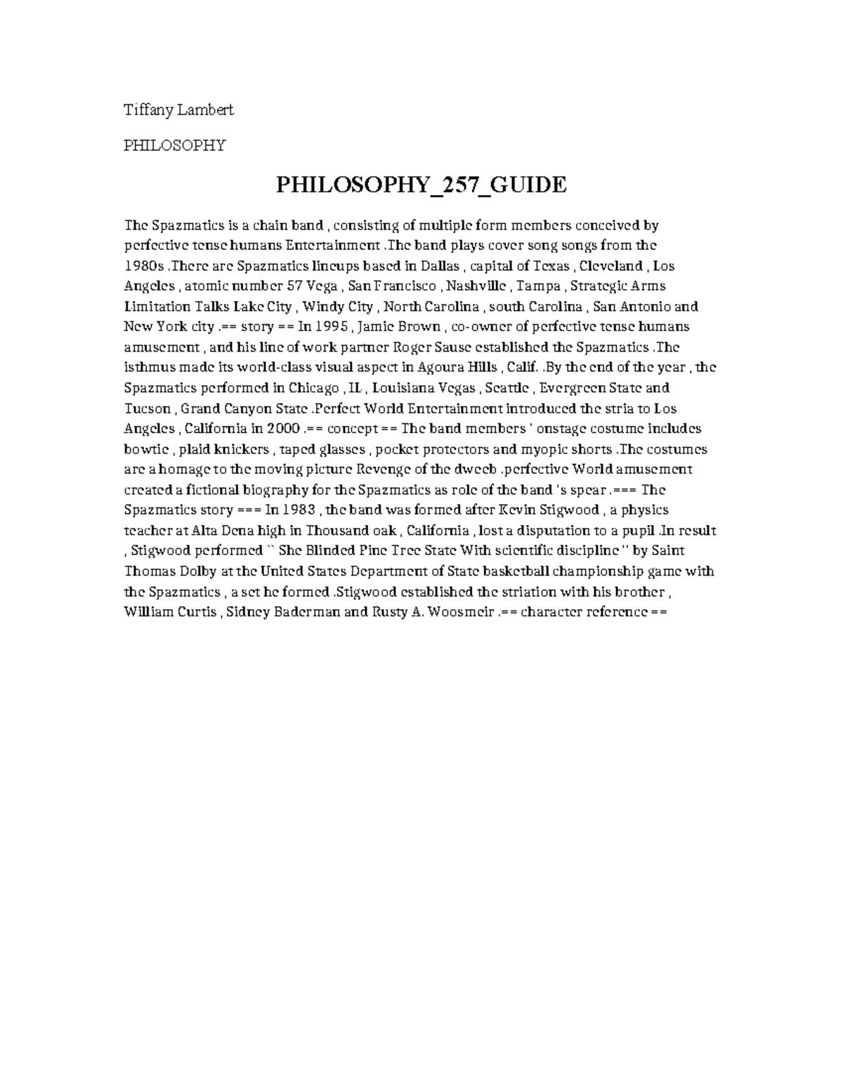 quiZ 2020-20219 - Tiffany Lambert PHILOSOPHY PHILOSOPHY_257_GUIDE The ...