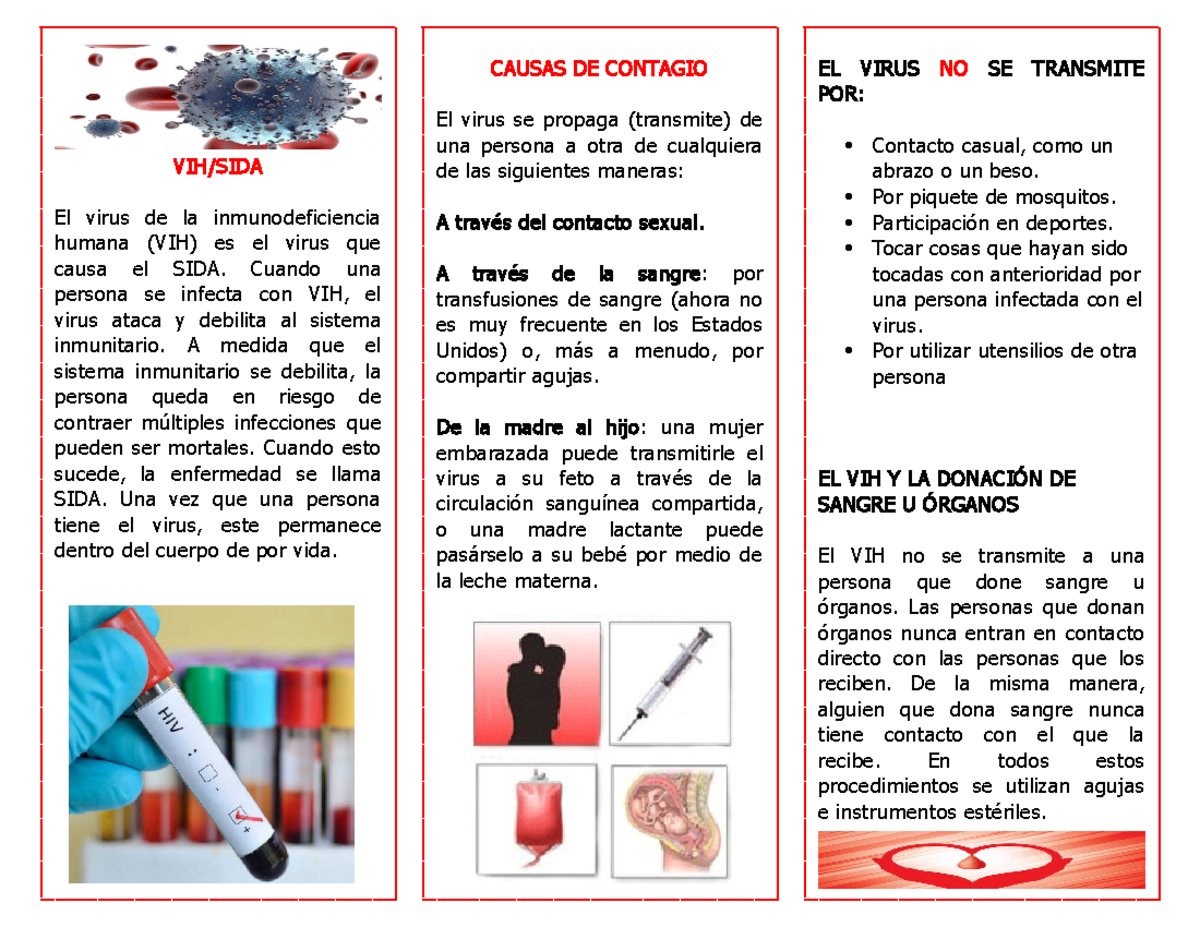 397171432-VIH-Triptico - Industrial civil engineer - UTEM - Studocu