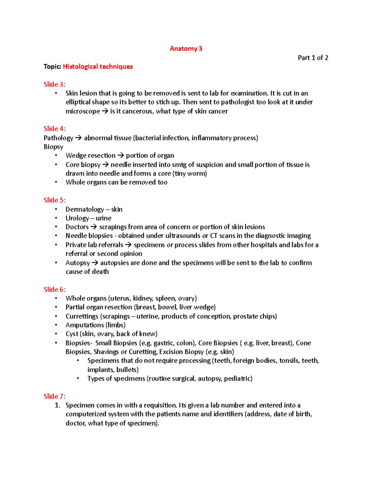 Anatomy 3 - lecture 3, part 1 - Anatomy 3 Part 1 of 2 Topic ...