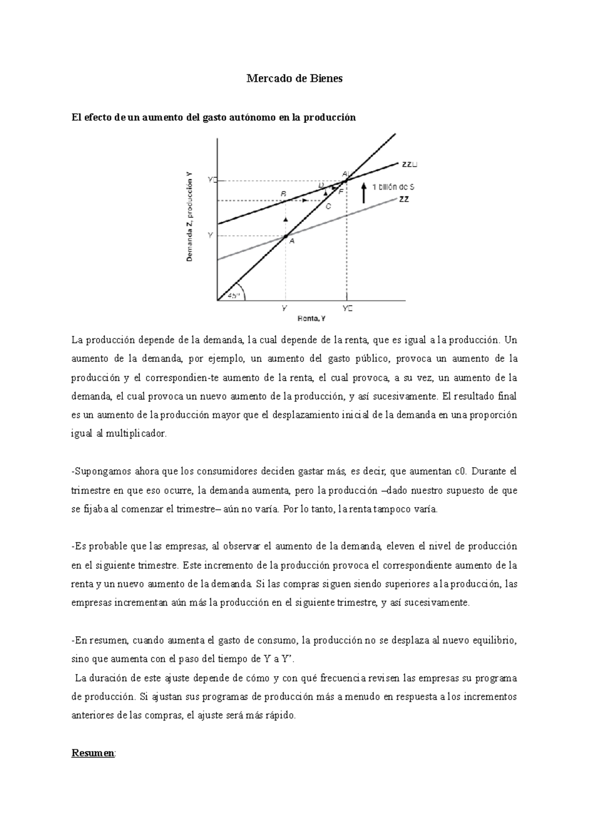 5.Mercado de Bienes - Mercado de Bienes El efecto de un aumento del ...