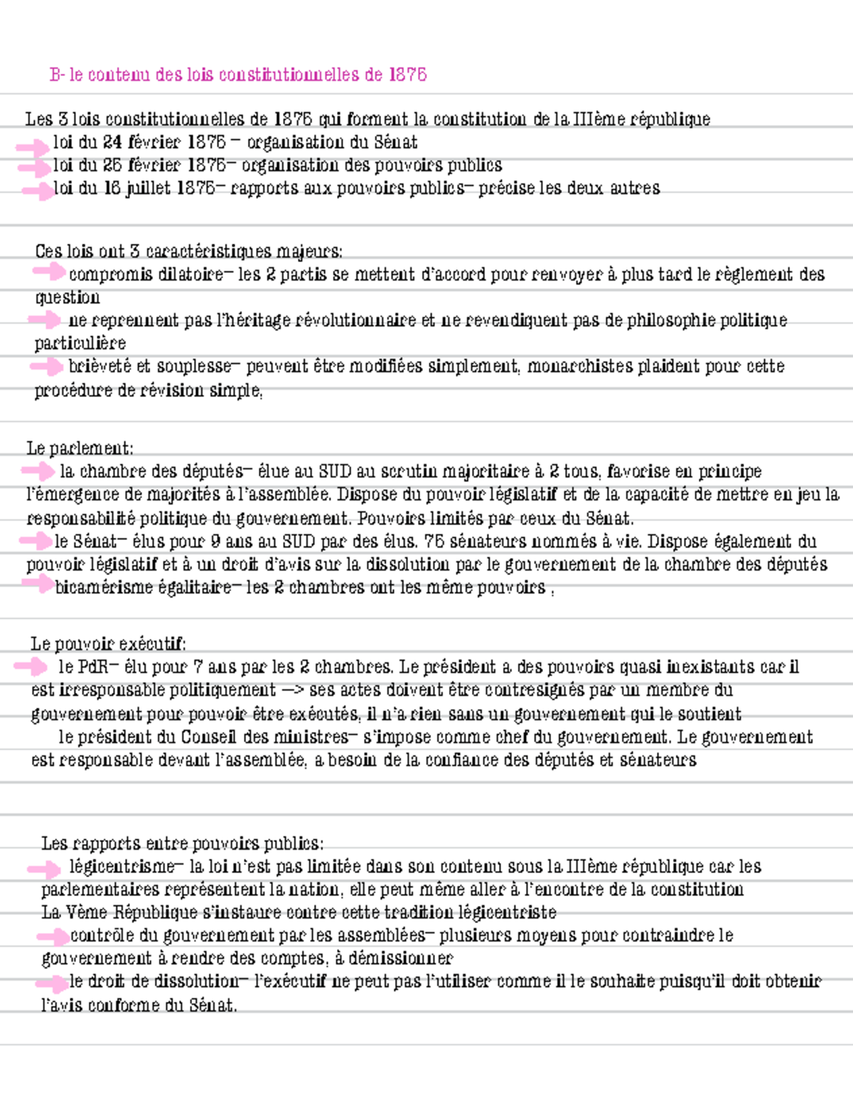 Fiche 2 droit constitutionnel II - B- le contenu des lois ...