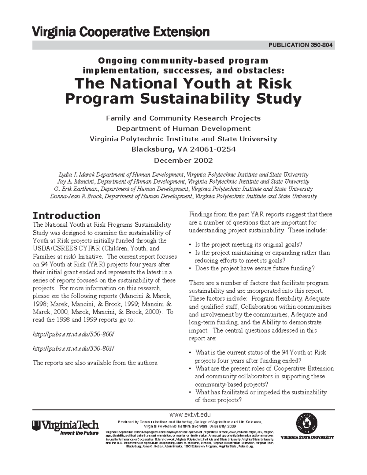 Related LIT 4 - research 15 - Introduction The National Youth at Risk ...