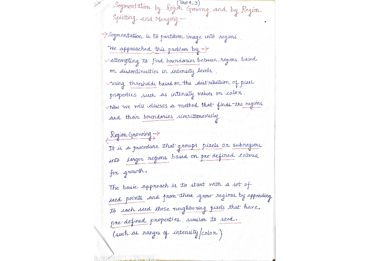 IP Unit 4(part-3) - Machine Vision & Image Processing - Studocu