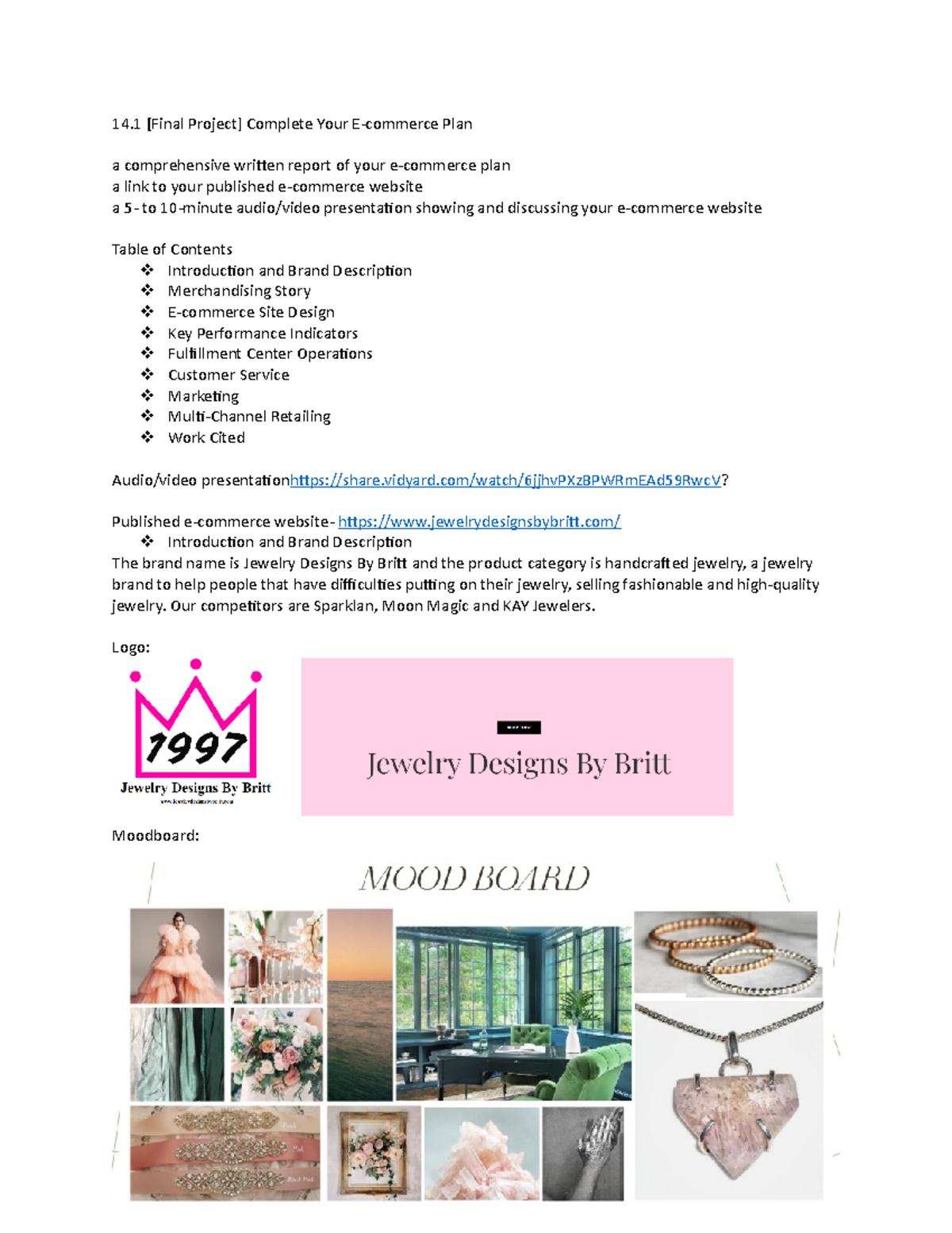 Pace Assignment 14 1 Written Report - 14 [Final Project] Complete Your ...