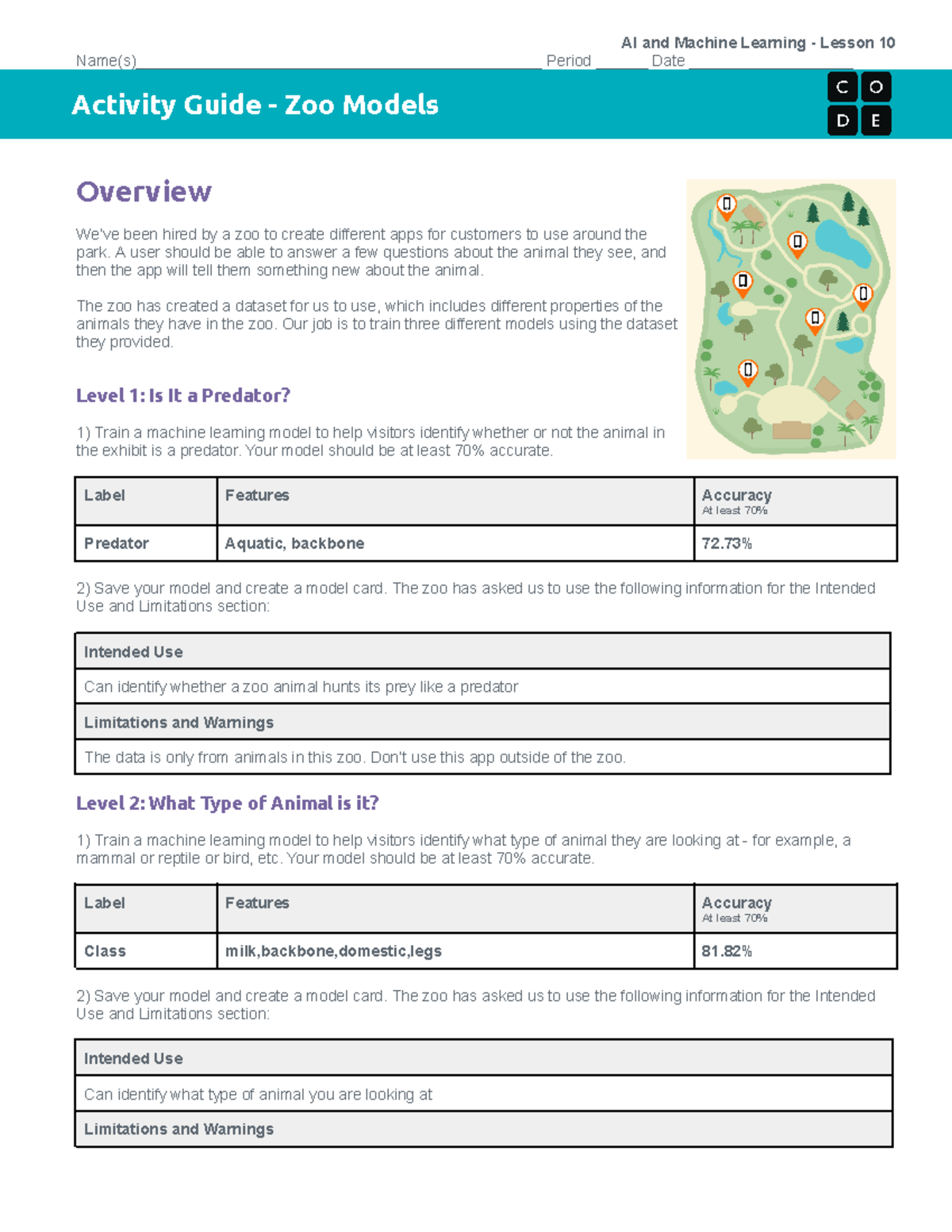 Copia de U7L10 - Activity Guide - Zoo Models-Mia Venzor - AI and ...