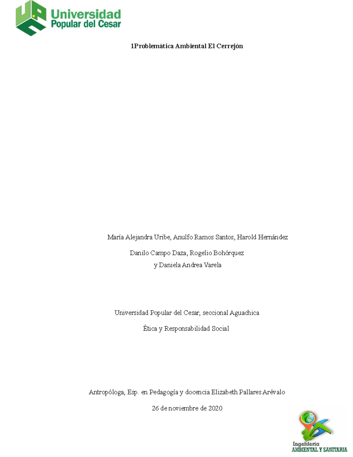 Problemática Ambiental - en Pedagogía y docencia Elizabeth Pallares ...