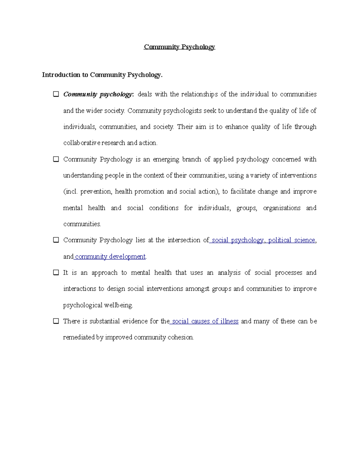 Community Psychology From a South African Pespective - Community ...