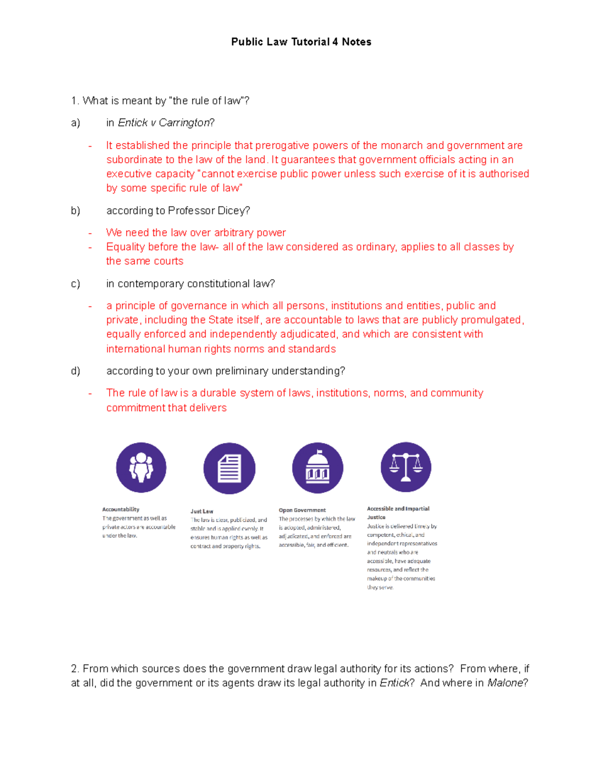 Public Law Tutorial 4 - KCL - Studocu