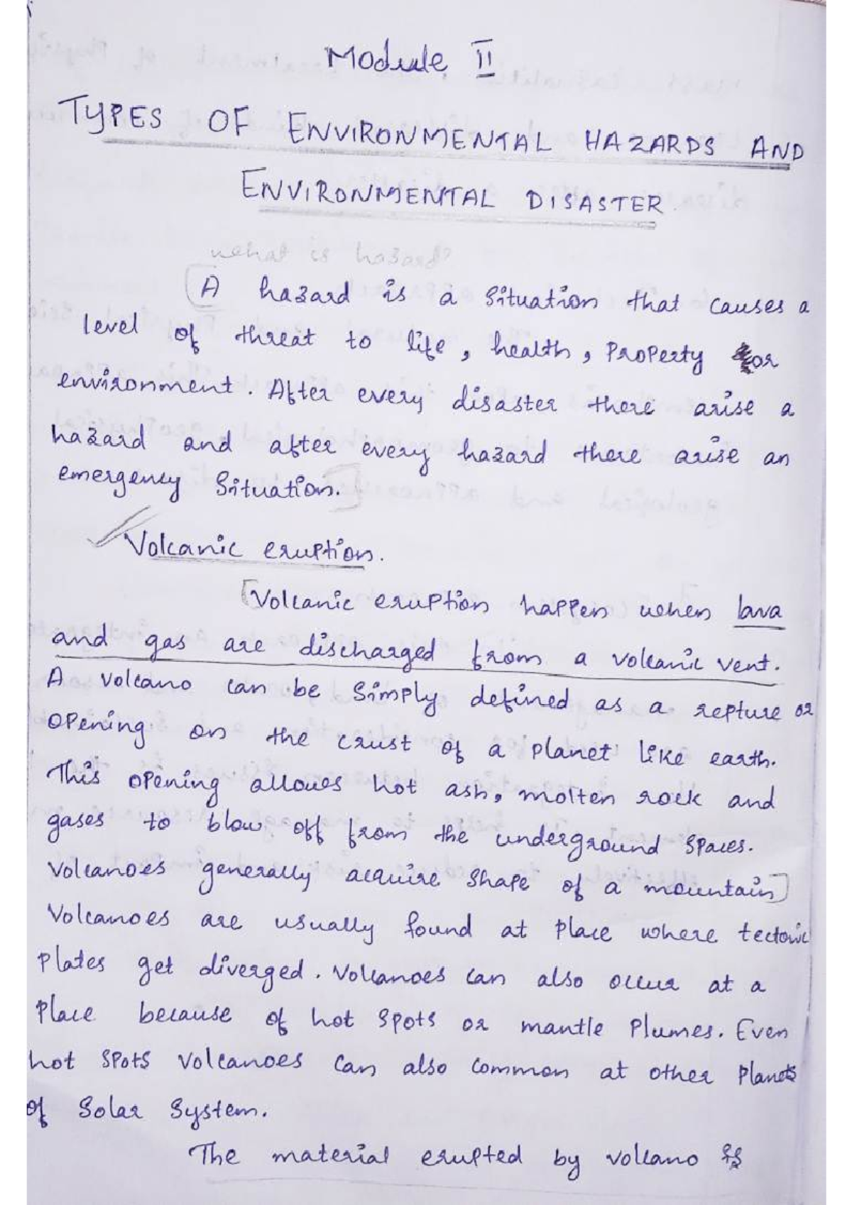 Volcanic eruption - Disaster Management - Studocu