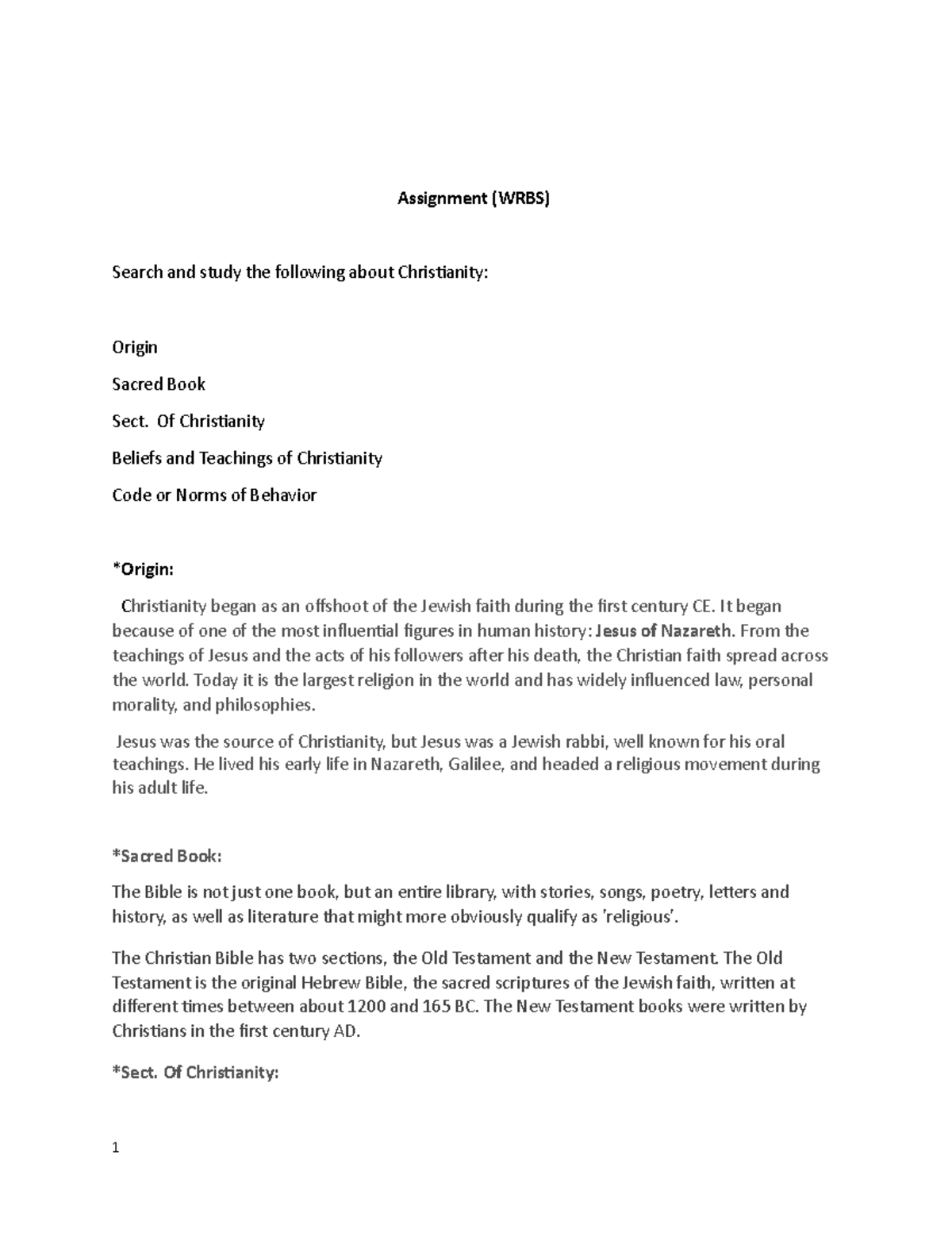 WRBS - JHHHHHHHHHHHHHHHH - Assignment (WRBS) Search and study the ...