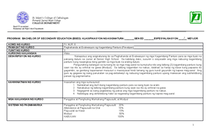 Portfolio 25-32 - activities in personal developmet - PORTFOLIO 25- Module 12- Portfolio Output ...