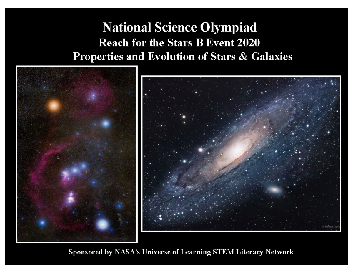 Reach for the Stars 2019 Coaches Clinic 2020 Rules - National Science Olympiad Reach for the ...