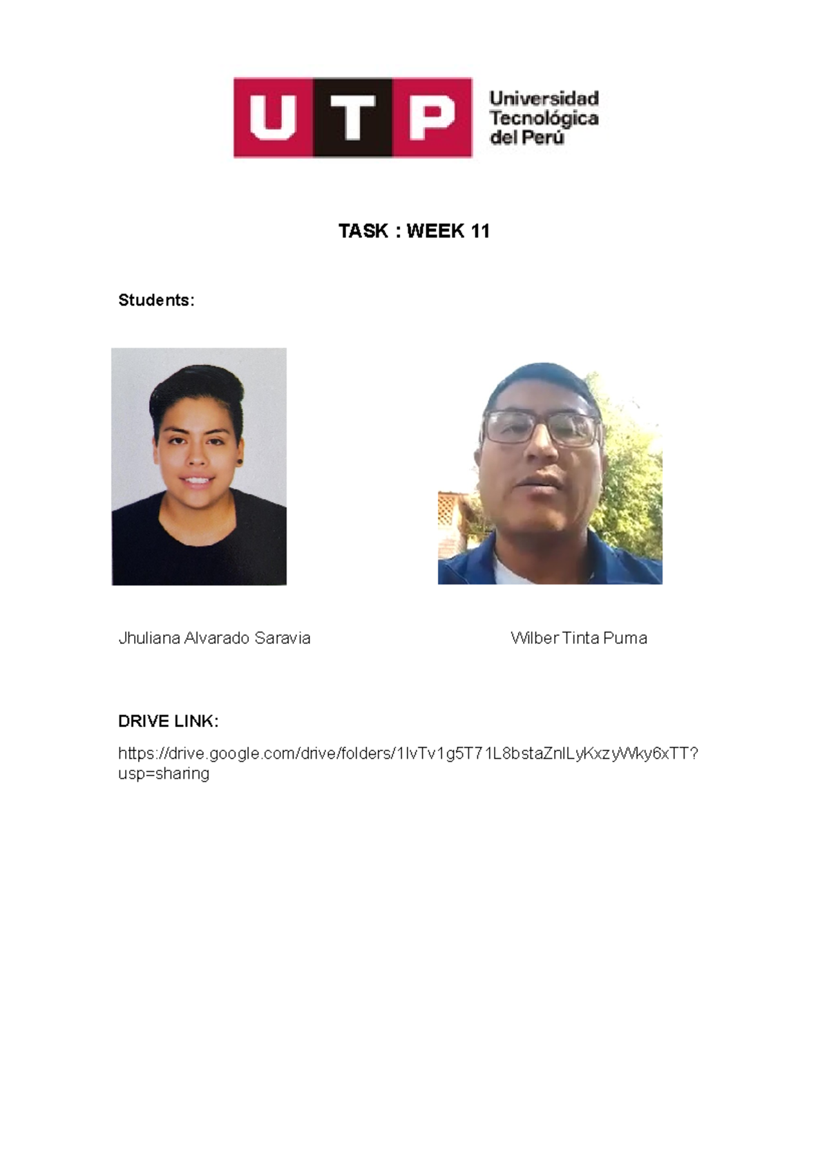 TASK 11 - TASK 11 - ingles, tarea - TASK : WEEK 11 Students: Jhuliana Alvarado Saravia Wilber ...