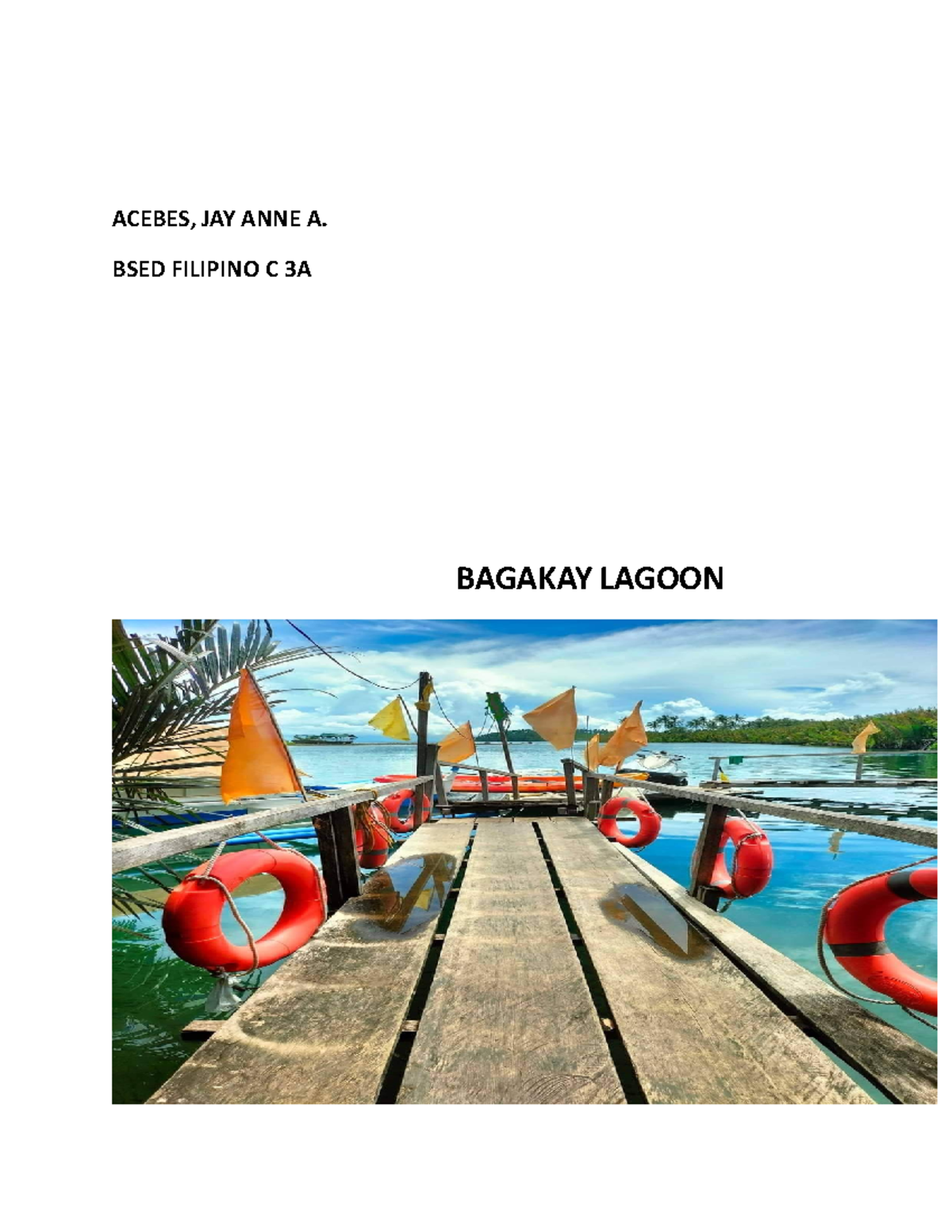 Naratibo( Bagakay Lagoon) - ACEBES, JAY ANNE A. BSED FILIPINO C 3A ...