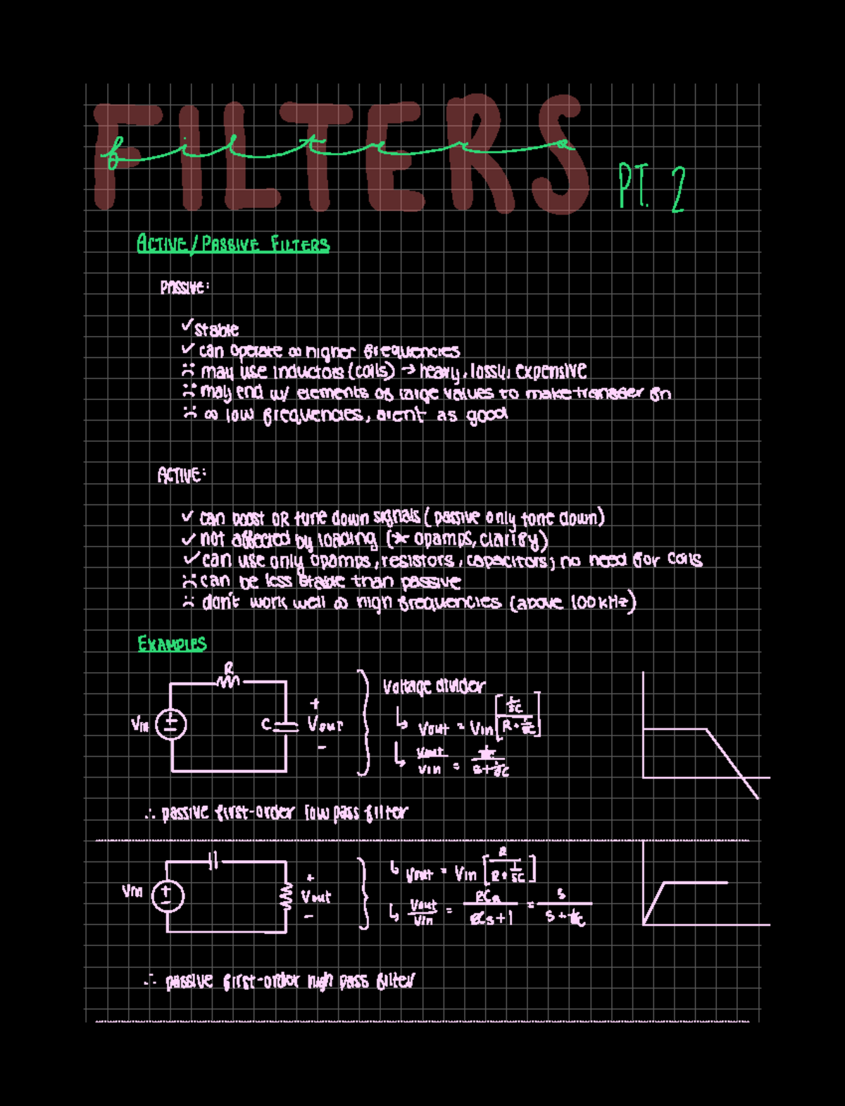 Filters Passive Filters Transfer Functions And Bode Plots With Examples Filth Pt 2