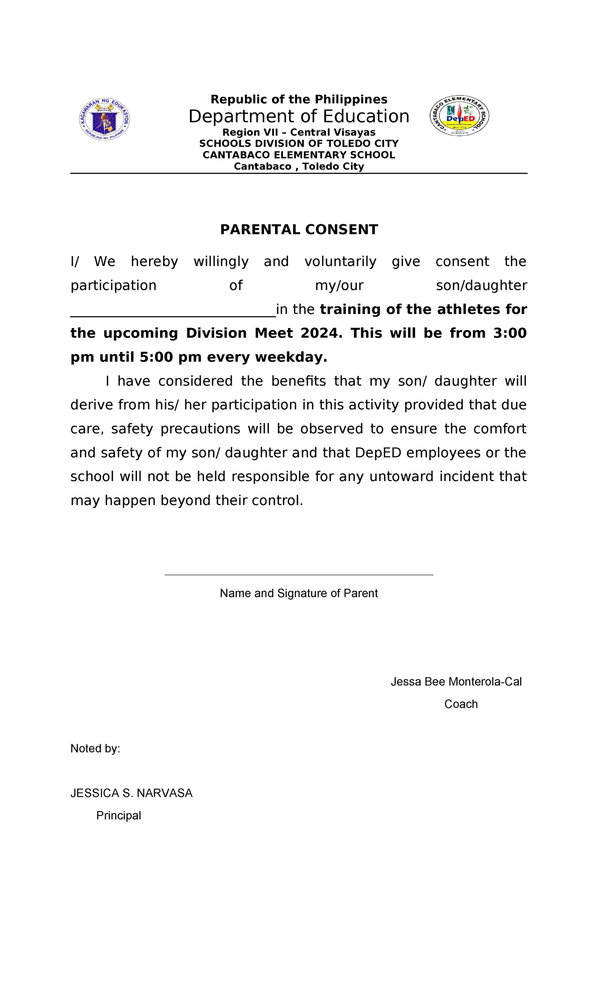 Parental-consent - tqwqgqg - Republic of the Philippines Department of ...