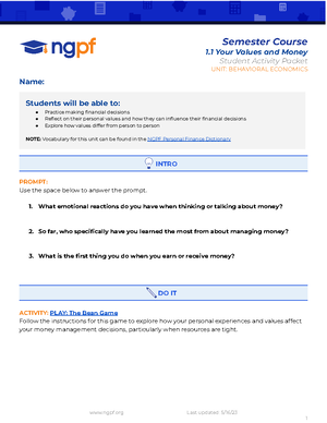 Budgeting: Money Magic Game Reflection and Strategies - Budgeting ...