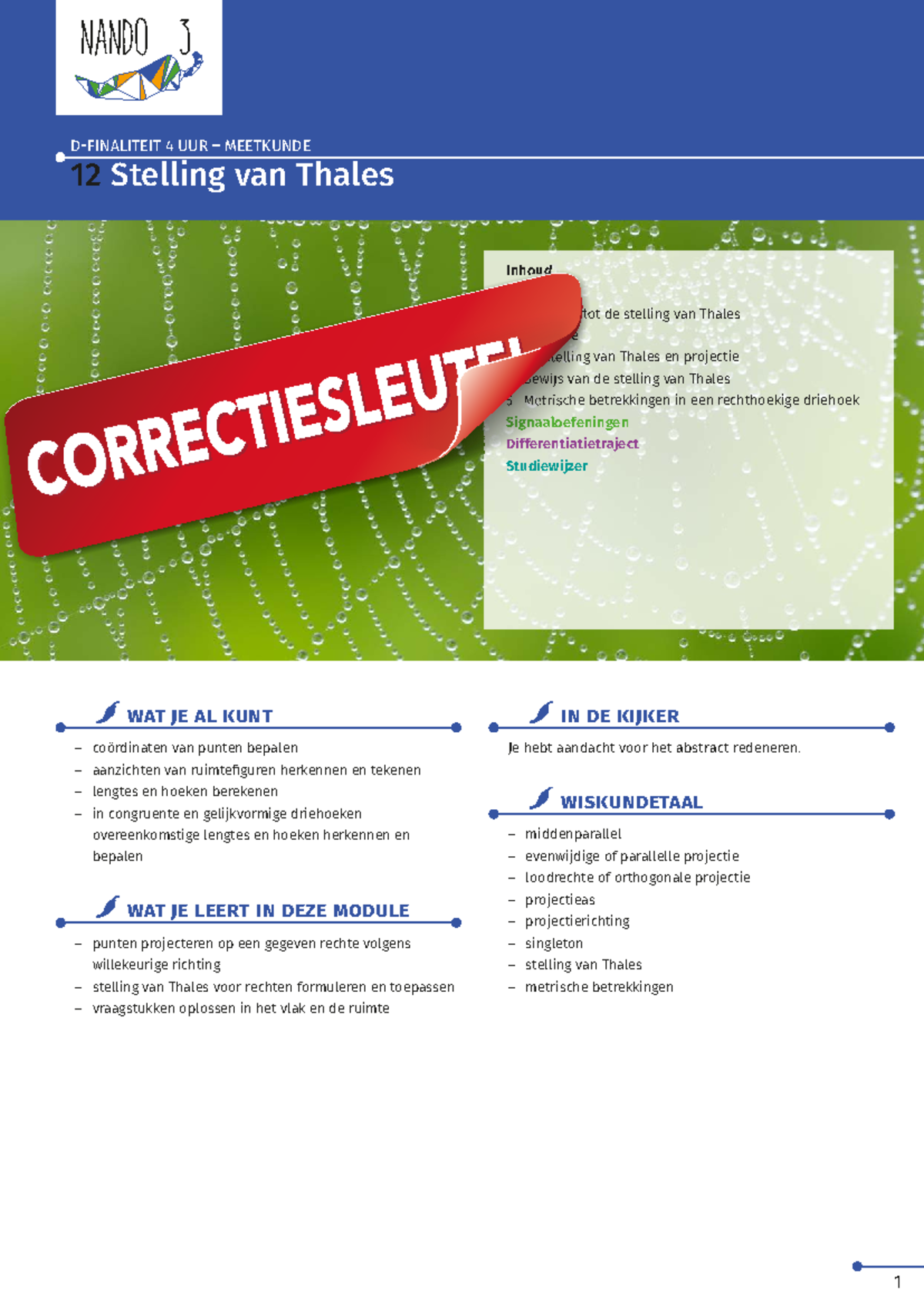 N3 Stelling van Thales - Nando 3 Inhoud Instap 1 Inleiding tot de ...