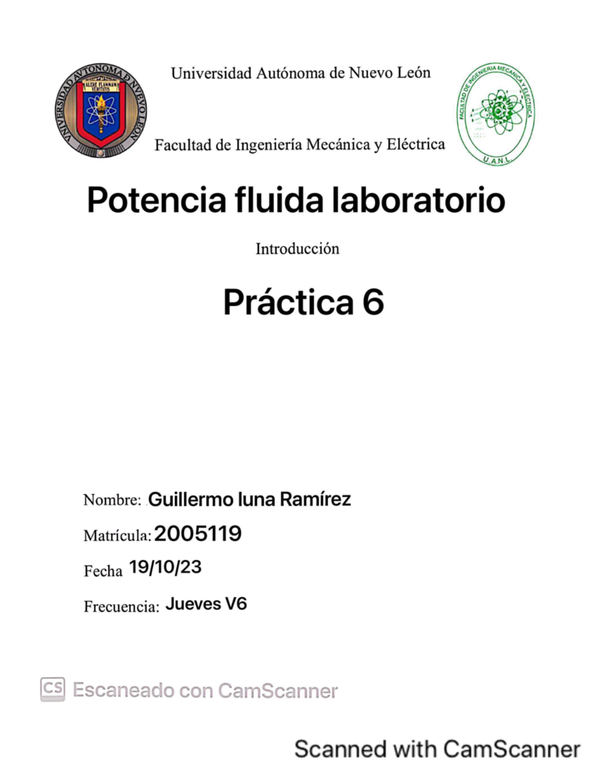 GLR Practica 6 Potencia - Potencia Fluida Y Laboratorio - Studocu