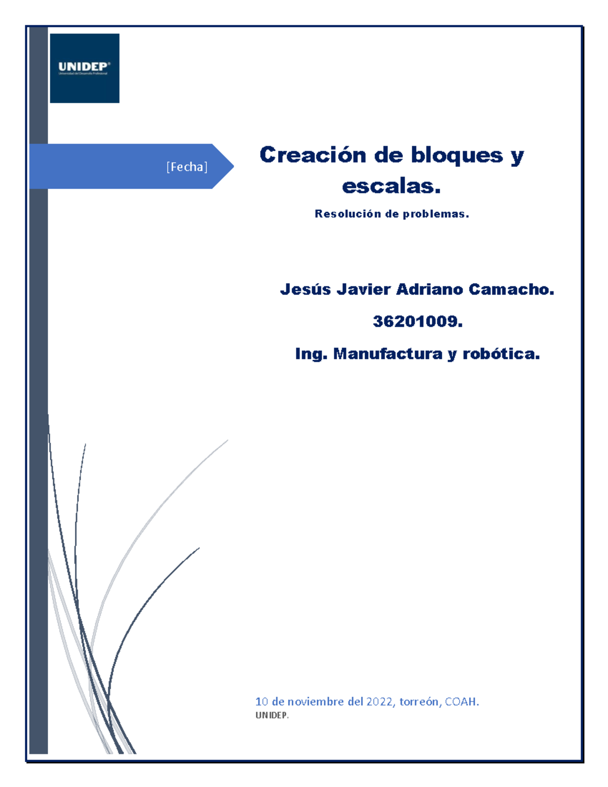Creacion de bloques y escalas - [Fecha] Creación de bloques y escalas ...