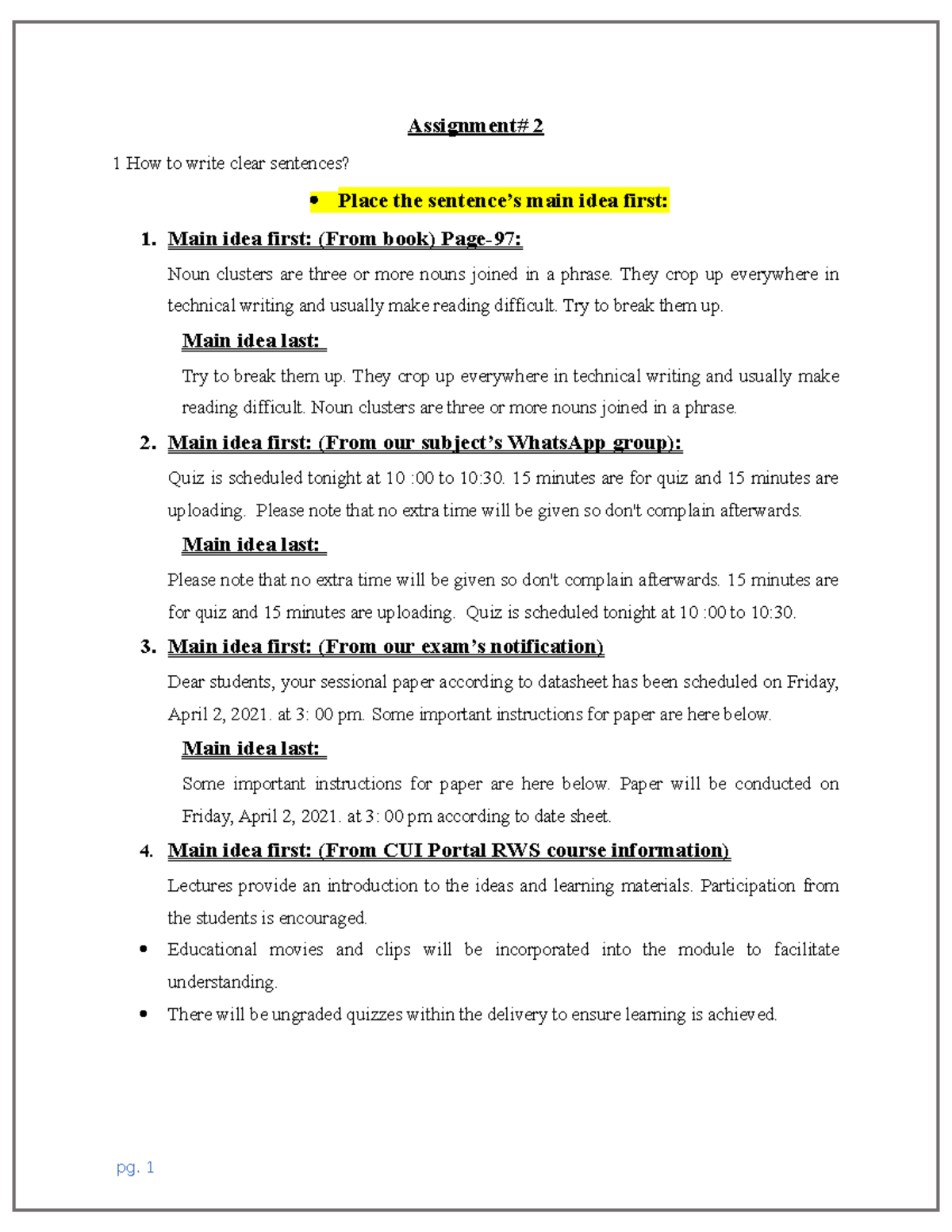 RWS Role of communication in overall functioning of an organization ...