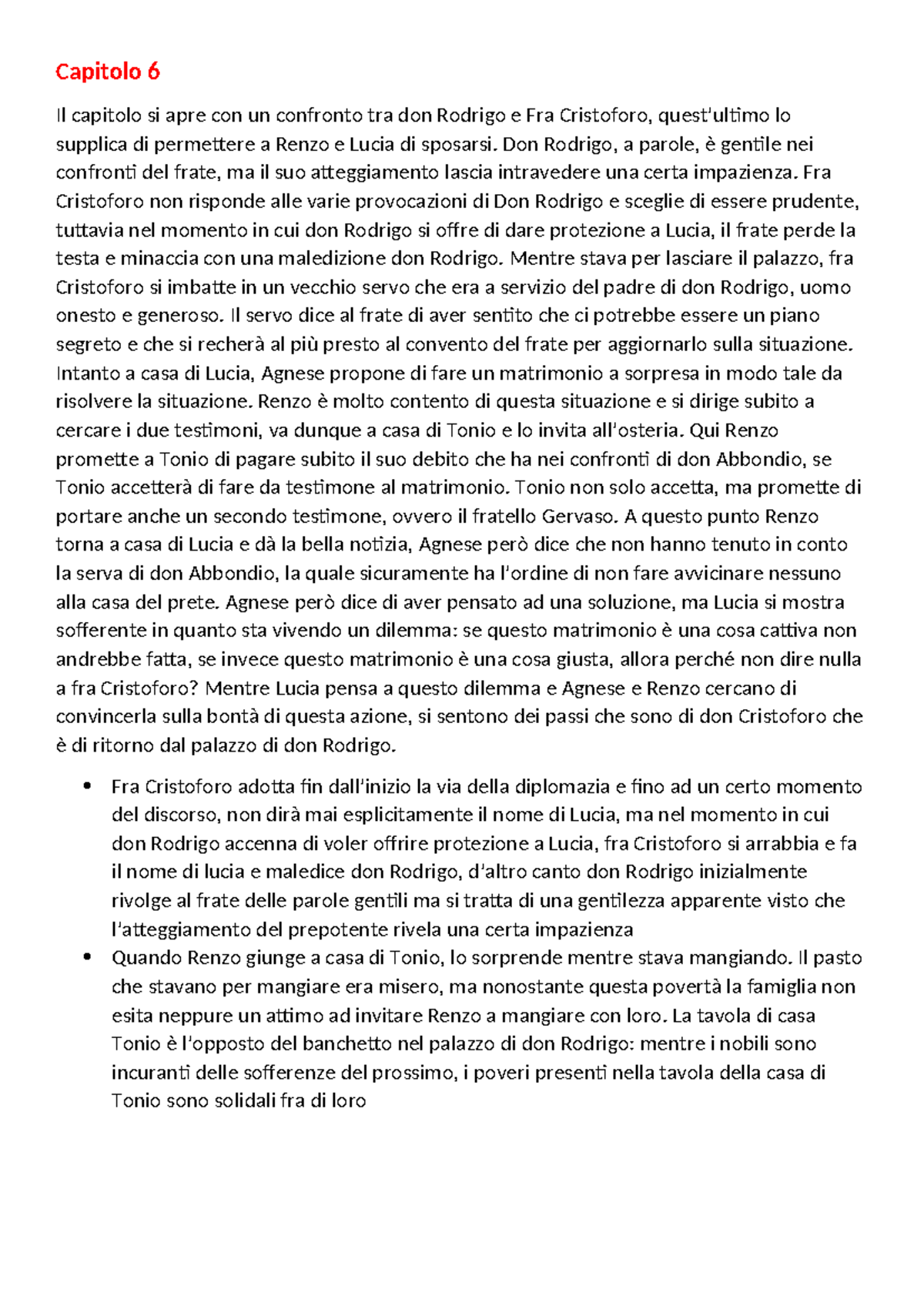 Capitolo 6 promessi sposi - Capitolo 6 Il capitolo si apre con un ...