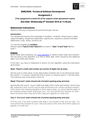 SWE2000 4 Assignment Report Template - SWE20004 Technical Software ...