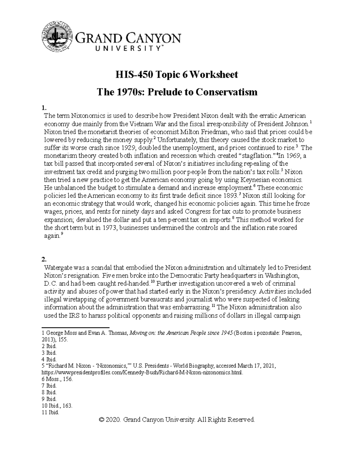 Reed-HIS-450-T6- The 1970s Prelude to Conservatism Worksheet - HIS-450 ...