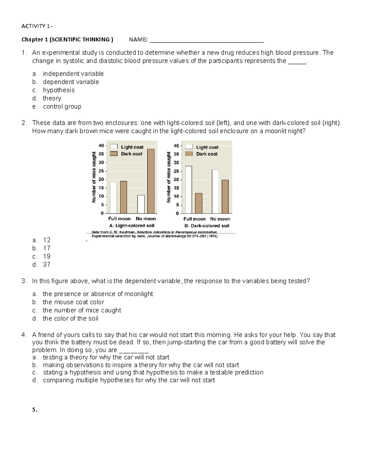 HW Activity 1-Ch 1-2 - BIO-181 CH1-5 HW - ACTIVITY 1- Chapter 1 ...