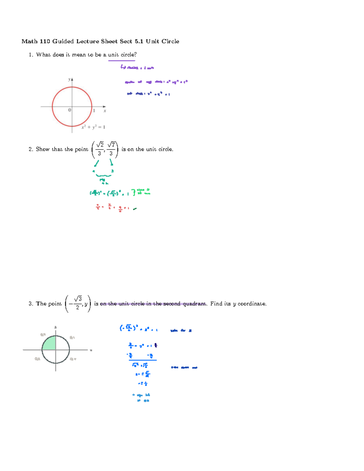 Lecture Notes 5.1 - MATH 110 - UIC - Studocu