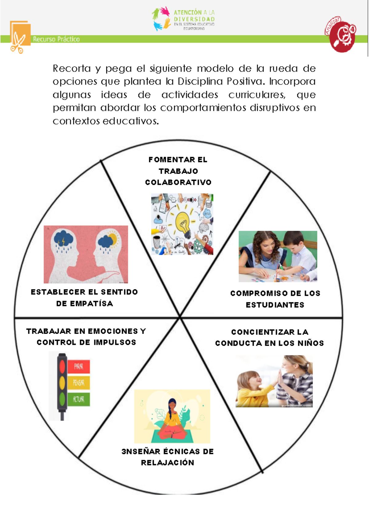 Rueda - Resumen Educacion - Recorta y pega el siguiente modelo de la ...