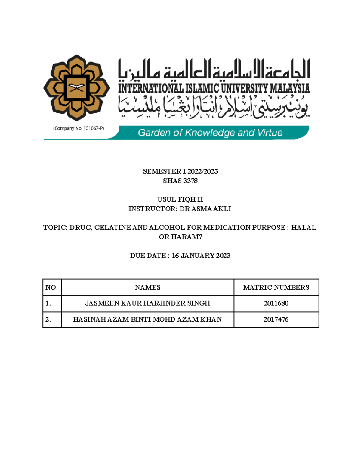 DRUG, Gelatine AND Alcohol FOR Medication Purpose Halal OR Haram ...