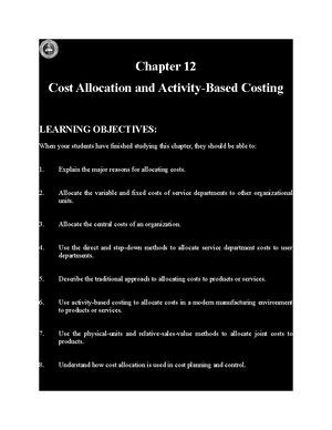 CH2 - Management Accounting Chapter 2 - Managerial Accounting - Studocu