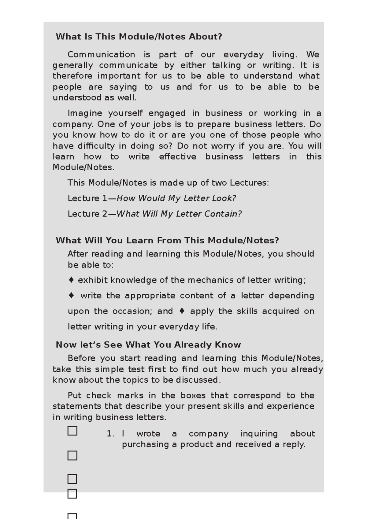 Writing Effective Letters - What Is This Module/Notes About ...