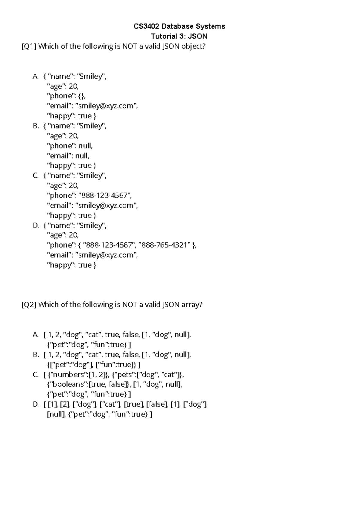 T3-JSON - NoSQL Databases also referred as Not only SQL databases ...