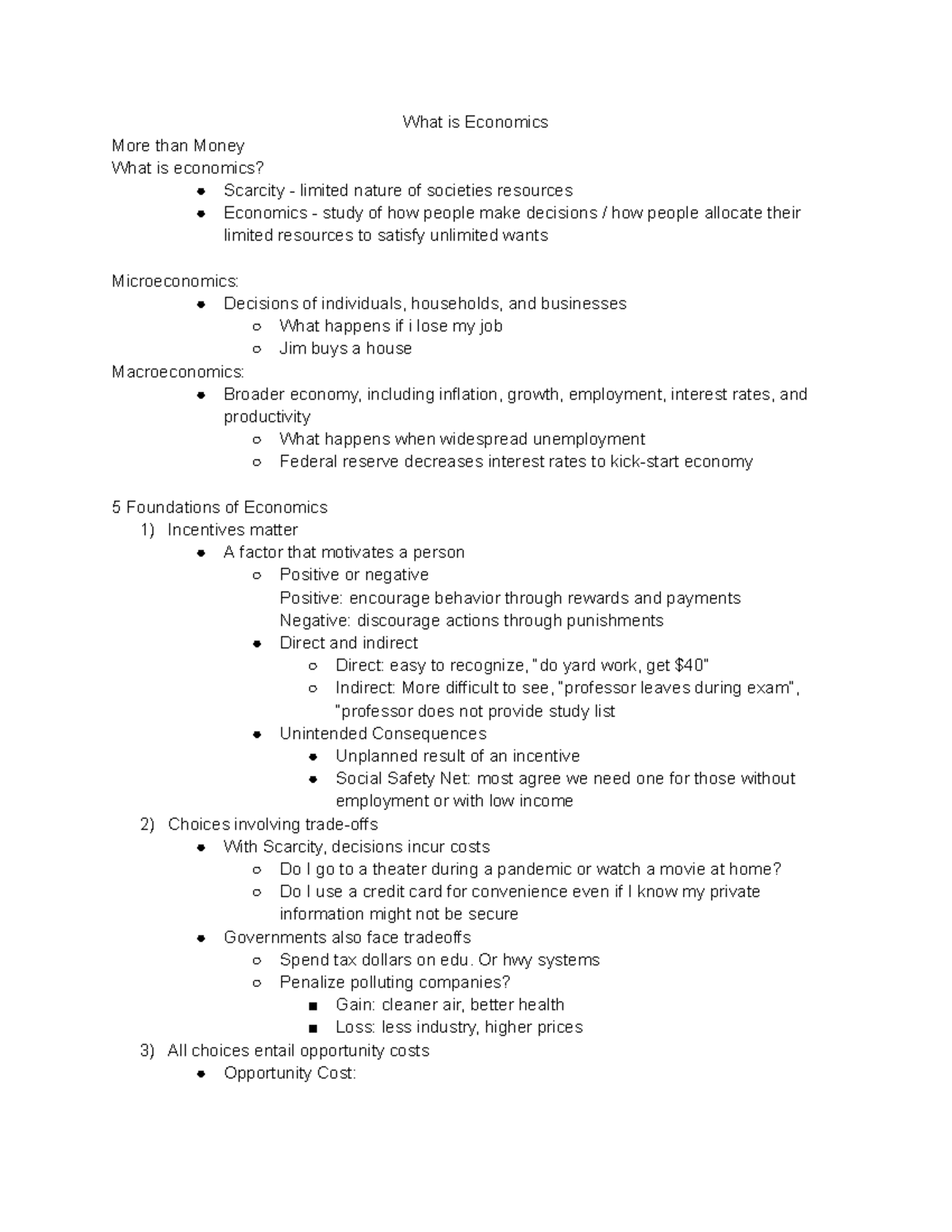Basic Economics Chapter 1 - What is Economics More than Money What is ...