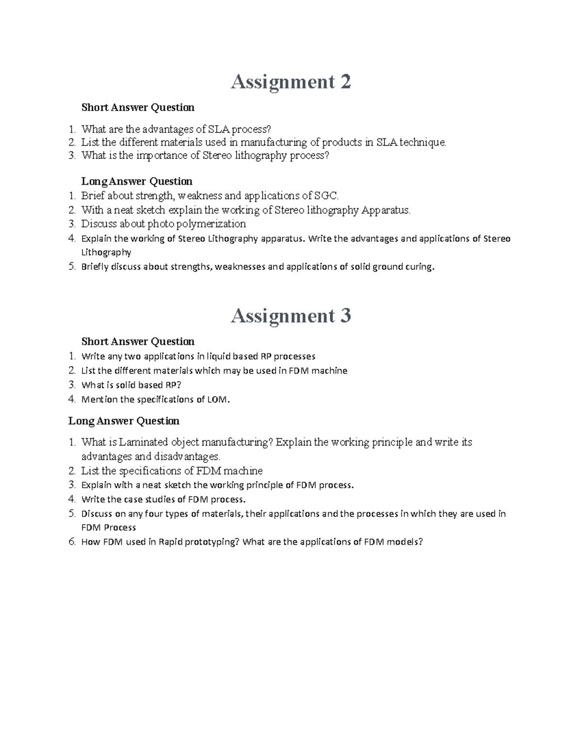 3D Printing Asst-2 - XAYH - Assignment 2 Short Answer Question 1. What ...