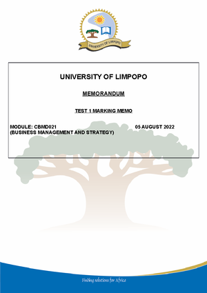 CBMA TEST 1 2022 - Test - CBMA 011 - Studocu