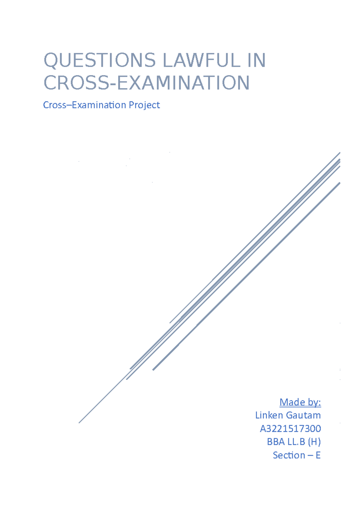 QUESTIONS LAWFUL IN CROSS EXAMINATION QUESTIONS LAWFUL IN CROSS questions-lawful-in-cross-examination-questions-lawful-in-cross